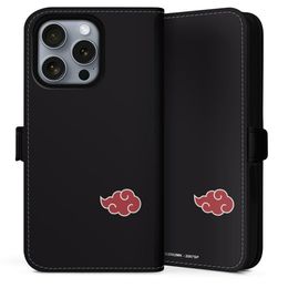DeinDesign iPhone 16 Pro Max Handy Klapph&uuml;lle Handyh&uuml;lle aus Kunst Leder schwarz Flip Case Naruto Shippuden Akatsuki Official Licensed Product Sideflip mit 
