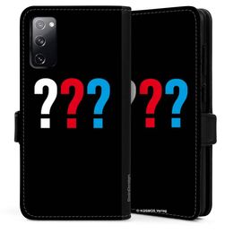 DeinDesign Galaxy S20 Handy Klapph&uuml;lle Handyh&uuml;lle aus Kunst Leder schwarz Flip Case Official Licensed Product Die Drei ??? Logo Sideflip mit Lasche