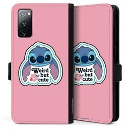 DeinDesign Galaxy S20 Handy Klapph&uuml;lle Handyh&uuml;lle aus Kunst Leder schwarz Flip Case Disney Sayings Lilo & Stitch Sideflip mit Lasche