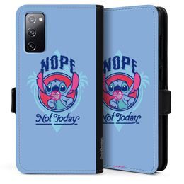DeinDesign Galaxy S20 Handy Klapph&uuml;lle Handyh&uuml;lle aus Kunst Leder schwarz Flip Case Disney Sayings Lilo & Stitch Sideflip mit Lasche