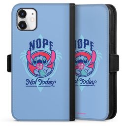DeinDesign iPhone 11 Handy Klapphülle Handyhülle aus Kunst Leder schwarz Flip Case Sayings Disney Lilo & Stitch Sideflip mit Lasche