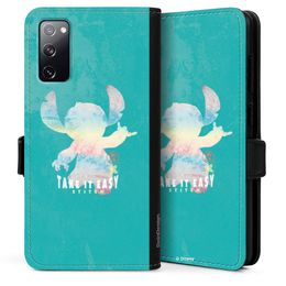 DeinDesign Galaxy S20 Handy Klapph&uuml;lle Handyh&uuml;lle aus Kunst Leder schwarz Flip Case Lilo & Stitch Official Licensed Product Disney Sideflip mit Lasche