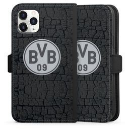DeinDesign iPhone 11 Pro Handy Klapph&uuml;lle Handyh&uuml;lle aus Kunst Leder schwarz Flip Case Jersey Borussia Dortmund Bvb Sideflip mit Lasche