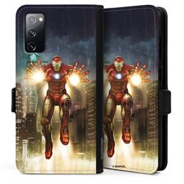 DeinDesign Galaxy S20 Handy Klapph&uuml;lle Handyh&uuml;lle aus Kunst Leder schwarz Flip Case Iron Man Avengers Marvel Sideflip mit Lasche