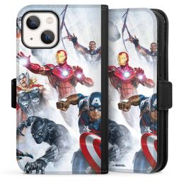 DeinDesign Galaxy A51 Handy Klapph&uuml;lle Handyh&uuml;lle aus Kunst Leder schwarz Flip Case Marvel Avengers Official Licensed Product Sideflip mit Lasche