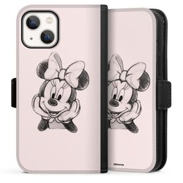 DeinDesign Galaxy A51 Handy Klapph&uuml;lle Handyh&uuml;lle aus Kunst Leder schwarz Flip Case Official Licensed Product Disney Minnie Mouse Sideflip mit Lasche