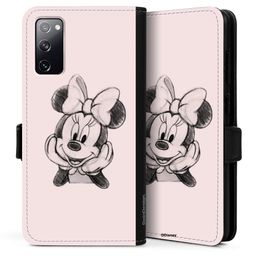 DeinDesign Galaxy S20 Handy Klapph&uuml;lle Handyh&uuml;lle aus Kunst Leder schwarz Flip Case Official Licensed Product Disney Minnie Mouse Sideflip mit Lasche