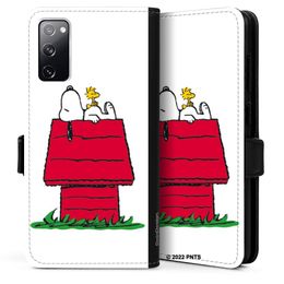 DeinDesign Galaxy S20 Handy Klapph&uuml;lle Handyh&uuml;lle aus Kunst Leder schwarz Flip Case Snoopy Peanuts Official Licensed Product Sideflip mit Lasche