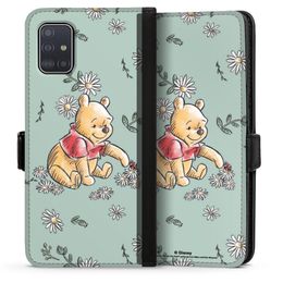 DeinDesign Galaxy A51 Handy Klapph&uuml;lle Handyh&uuml;lle aus Kunst Leder schwarz Flip Case Disney Winnie The Pooh Official Licensed Product Sideflip mit Lasche