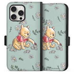 DeinDesign iPhone 15 Pro Max Handy Klapph&uuml;lle Handyh&uuml;lle aus Kunst Leder schwarz Flip Case Disney Winnie The Pooh Official Licensed Product Sideflip mit Lasche