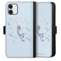 DeinDesign iPhone 11 Handy Klapph&uuml;lle Handyh&uuml;lle aus Kunst Leder schwarz Flip Case Official Licensed Product Winnie The Pooh Eeyore Disney Sideflip mit Lasche