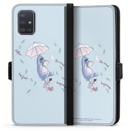 DeinDesign Galaxy A51 Handy Klapph&uuml;lle Handyh&uuml;lle aus Kunst Leder schwarz Flip Case Official Licensed Product Winnie The Pooh Eeyore Disney Sideflip mit Lasche