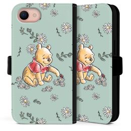 DeinDesign iPhone 16e Handy Klapph&uuml;lle Handyh&uuml;lle aus Kunst Leder schwarz Flip Case Disney Winnie The Pooh Official Licensed Product Sideflip mit Lasche