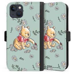 DeinDesign iPhone 13 Handy Klapph&uuml;lle Handyh&uuml;lle aus Kunst Leder schwarz Flip Case Disney Winnie The Pooh Official Licensed Product Sideflip mit Lasche