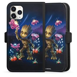 DeinDesign iPhone 11 Pro Handy Klapph&uuml;lle Handyh&uuml;lle aus Kunst Leder schwarz Flip Case Baby Groot Marvel Guardians Of The Galaxy Sideflip mit Lasche
