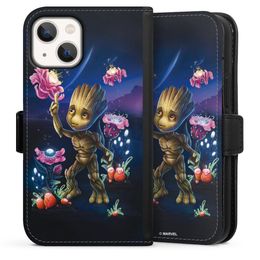 DeinDesign Galaxy A51 Handy Klapph&uuml;lle Handyh&uuml;lle aus Kunst Leder schwarz Flip Case Baby Groot Marvel Guardians Of The Galaxy Sideflip mit Lasche