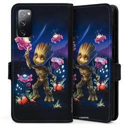 DeinDesign Galaxy S20 Handy Klapph&uuml;lle Handyh&uuml;lle aus Kunst Leder schwarz Flip Case Baby Groot Marvel Guardians Of The Galaxy Sideflip mit Lasche