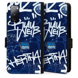 DeinDesign Galaxy S20 Handy Klapph&uuml;lle Handyh&uuml;lle aus Kunst Leder schwarz Flip Case Hertha Bsc Official Licensed Product Graffiti Sideflip mit Lasche