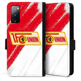 DeinDesign Galaxy S20 Handy Klapph&uuml;lle Handyh&uuml;lle aus Kunst Leder schwarz Flip Case 1. Fc Union Berlin Logo Official Licensed Product Sideflip mit Lasche