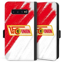 DeinDesign Galaxy S10 Plus Handy Klapph&uuml;lle Handyh&uuml;lle aus Kunst Leder schwarz Flip Case 1. Fc Union Berlin Logo Official Licensed Product Sideflip mit Lasche