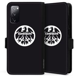 DeinDesign Galaxy S20 Handy Klapph&uuml;lle Handyh&uuml;lle aus Kunst Leder schwarz Flip Case Eintracht Frankfurt Logo Eagle Sideflip mit Lasche