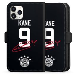 DeinDesign iPhone 11 Pro Handy Klapph&uuml;lle Handyh&uuml;lle aus Kunst Leder schwarz Flip Case Fc Bayern M&uuml;nchen Harry Kane Jersey Sideflip mit Lasche