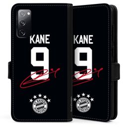 DeinDesign Galaxy S20 Handy Klapph&uuml;lle Handyh&uuml;lle aus Kunst Leder schwarz Flip Case Fc Bayern M&uuml;nchen Harry Kane Jersey Sideflip mit Lasche