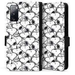 DeinDesign Galaxy S20 Handy Klapph&uuml;lle Handyh&uuml;lle aus Kunst Leder schwarz Flip Case Muster Snoopy Peanuts Sideflip mit Lasche