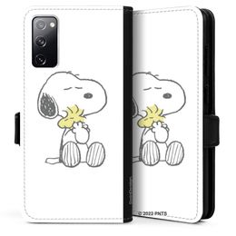 DeinDesign Galaxy S20 Handy Klapph&uuml;lle Handyh&uuml;lle aus Kunst Leder schwarz Flip Case Snoopy Love Peanuts Sideflip mit Lasche