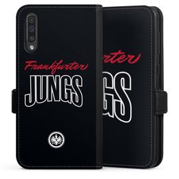 DeinDesign Galaxy A50 Handy Klapph&uuml;lle Handyh&uuml;lle aus Kunst Leder schwarz Flip Case Eintracht Frankfurt Sge Official Licensed Product Sideflip mit Lasche