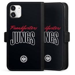 DeinDesign iPhone 11 Handy Klapph&uuml;lle Handyh&uuml;lle aus Kunst Leder schwarz Flip Case Eintracht Frankfurt Sge Official Licensed Product Sideflip mit Lasche