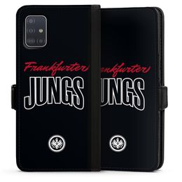 DeinDesign Galaxy A51 Handy Klapph&uuml;lle Handyh&uuml;lle aus Kunst Leder schwarz Flip Case Eintracht Frankfurt Sge Official Licensed Product Sideflip mit Lasche
