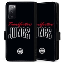 DeinDesign Galaxy S20 Handy Klapph&uuml;lle Handyh&uuml;lle aus Kunst Leder schwarz Flip Case Eintracht Frankfurt Sge Official Licensed Product Sideflip mit Lasche