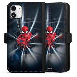 DeinDesign iPhone 11 Handy Klapph&uuml;lle Handyh&uuml;lle aus Kunst Leder schwarz Flip Case Kinofilm Marvel Spiderman Sideflip mit Lasche