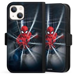 DeinDesign Galaxy A51 Handy Klapph&uuml;lle Handyh&uuml;lle aus Kunst Leder schwarz Flip Case Kinofilm Marvel Spiderman Sideflip mit Lasche