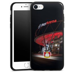 DeinDesign iPhone SE (2022) Handy Slim Case extra d&uuml;nn Silikon Handyh&uuml;lle schwarz H&uuml;lle Bayer 04 Leverkusen Stadium Official Licensed Product Silikon Slim Case