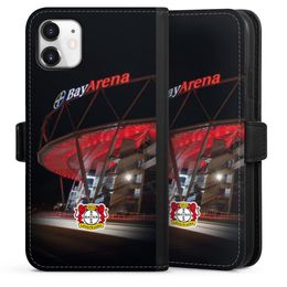 DeinDesign iPhone 11 Handy Klapph&uuml;lle Handyh&uuml;lle aus Kunst Leder schwarz Flip Case Official Licensed Product Bayer 04 Leverkusen Stadium Sideflip mit Lasche