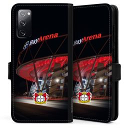 DeinDesign Galaxy S20 Handy Klapph&uuml;lle Handyh&uuml;lle aus Kunst Leder schwarz Flip Case Bayer 04 Leverkusen Stadium Official Licensed Product Sideflip mit Lasche