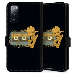 DeinDesign Galaxy S20 Handy Klapph&uuml;lle Handyh&uuml;lle aus Kunst Leder schwarz Flip Case Marvel Groot Guardians Of The Galaxy Sideflip mit Lasche
