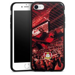 DeinDesign iPhone SE (2022) Handy Slim Case extra d&uuml;nn Silikon Handyh&uuml;lle schwarz H&uuml;lle Merchandise Bayer 04 Leverkusen Official Licensed Product Silikon Slim 