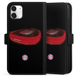 DeinDesign iPhone 11 Handy Klapph&uuml;lle Handyh&uuml;lle aus Kunst Leder schwarz Flip Case Fc Bayern M&uuml;nchen Fcb Official Licensed Product Stadium Sideflip mit Lasche