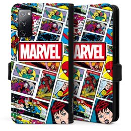 DeinDesign Galaxy S20 Handy Klapph&uuml;lle Handyh&uuml;lle aus Kunst Leder schwarz Flip Case Muster Comic Marvel Sideflip mit Lasche