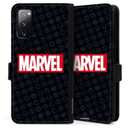 DeinDesign Galaxy S20 Handy Klapph&uuml;lle Handyh&uuml;lle aus Kunst Leder schwarz Flip Case Logo Comic Marvel Sideflip mit Lasche