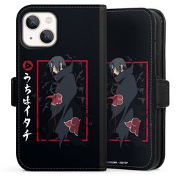 DeinDesign Galaxy A51 Handy Klapph&uuml;lle Handyh&uuml;lle aus Kunst Leder schwarz Flip Case Official Licensed Product Naruto Shippuden Itachi Uchiha Sideflip mit Lasche