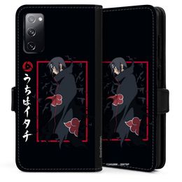 DeinDesign Galaxy S20 Handy Klapph&uuml;lle Handyh&uuml;lle aus Kunst Leder schwarz Flip Case Official Licensed Product Naruto Shippuden Itachi Uchiha Sideflip mit Lasche