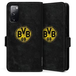 DeinDesign Galaxy S20 Handy Klapph&uuml;lle Handyh&uuml;lle aus Kunst Leder schwarz Flip Case Bvb Borussia Dortmund Merchandise Sideflip mit Lasche