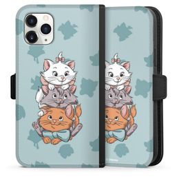 DeinDesign iPhone 11 Pro Handy Klapph&uuml;lle Handyh&uuml;lle aus Kunst Leder schwarz Flip Case Disney Aristocats Cat Sideflip mit Lasche