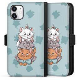 DeinDesign iPhone 11 Handy Klapph&uuml;lle Handyh&uuml;lle aus Kunst Leder schwarz Flip Case Disney Aristocats Cat Sideflip mit Lasche