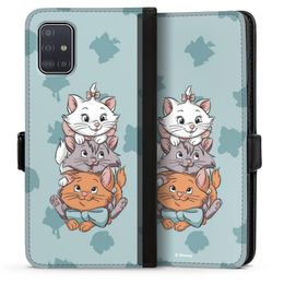 DeinDesign Galaxy A51 Handy Klapph&uuml;lle Handyh&uuml;lle aus Kunst Leder schwarz Flip Case Disney Aristocats Cat Sideflip mit Lasche