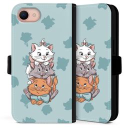 DeinDesign iPhone 16e Handy Klapph&uuml;lle Handyh&uuml;lle aus Kunst Leder schwarz Flip Case Disney Aristocats Cat Sideflip mit Lasche